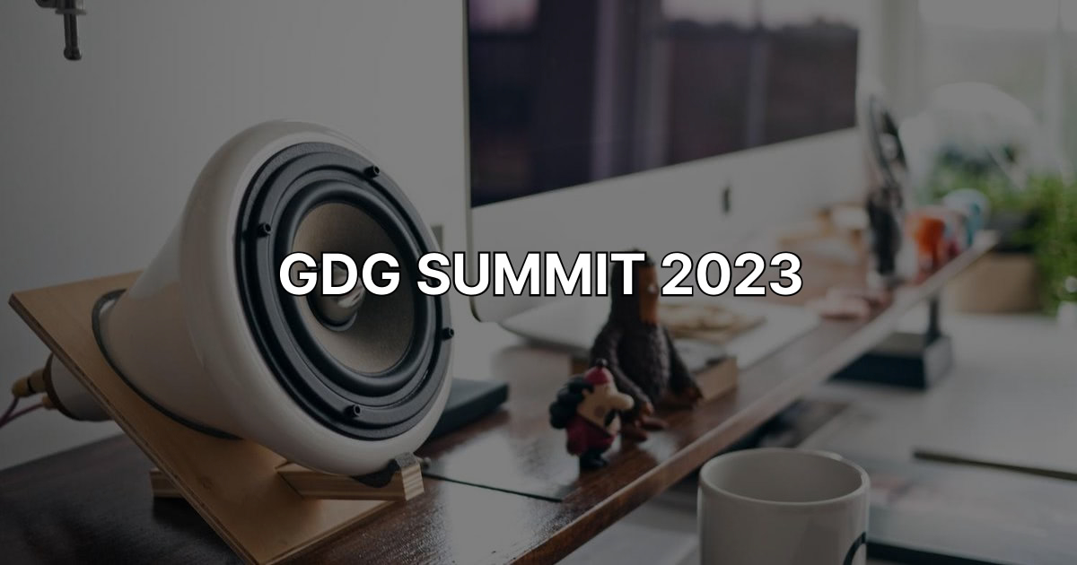 GDG SUMMIT 2023 - 박종훈 기술블로그