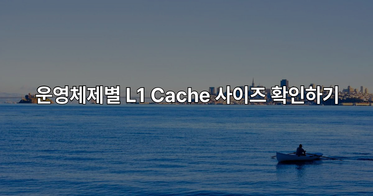운영체제별 L1 Cache 사이즈 확인하기 - 박종훈 기술블로그
