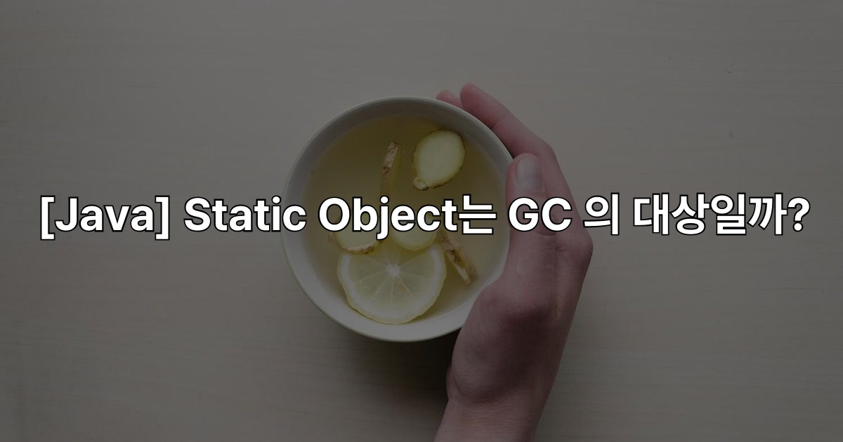 Java Static Object는 Gc 의 대상일까 박종훈 기술블로그 3284